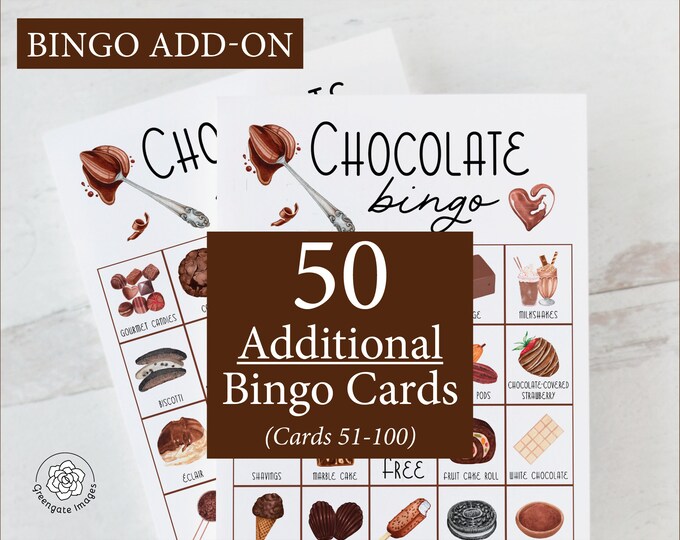 Chocolate Bingo Cards: Printable Bingo Cards Color Pictures - Etsy Canada