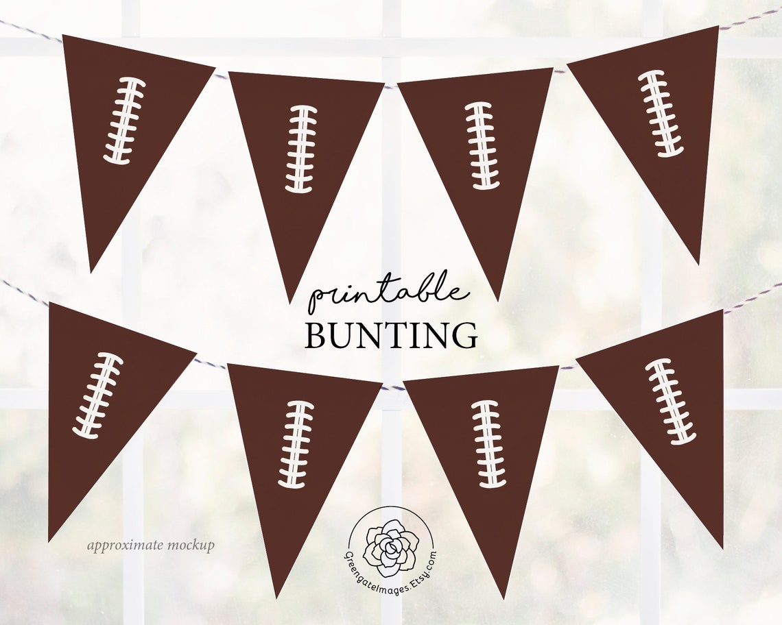 Football Bunting - Football Banner, Football Printable, Football Party ...