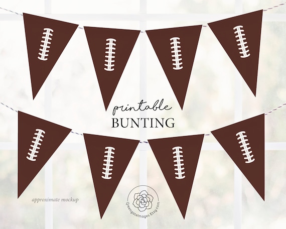 Football Bunting Football Banner Football Printable - Etsy