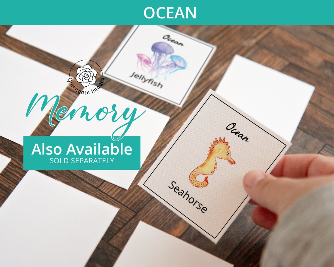 Ocean Bingo Cards: Printable Bingo Cards, 50 Cards, Kids Game Activity ...