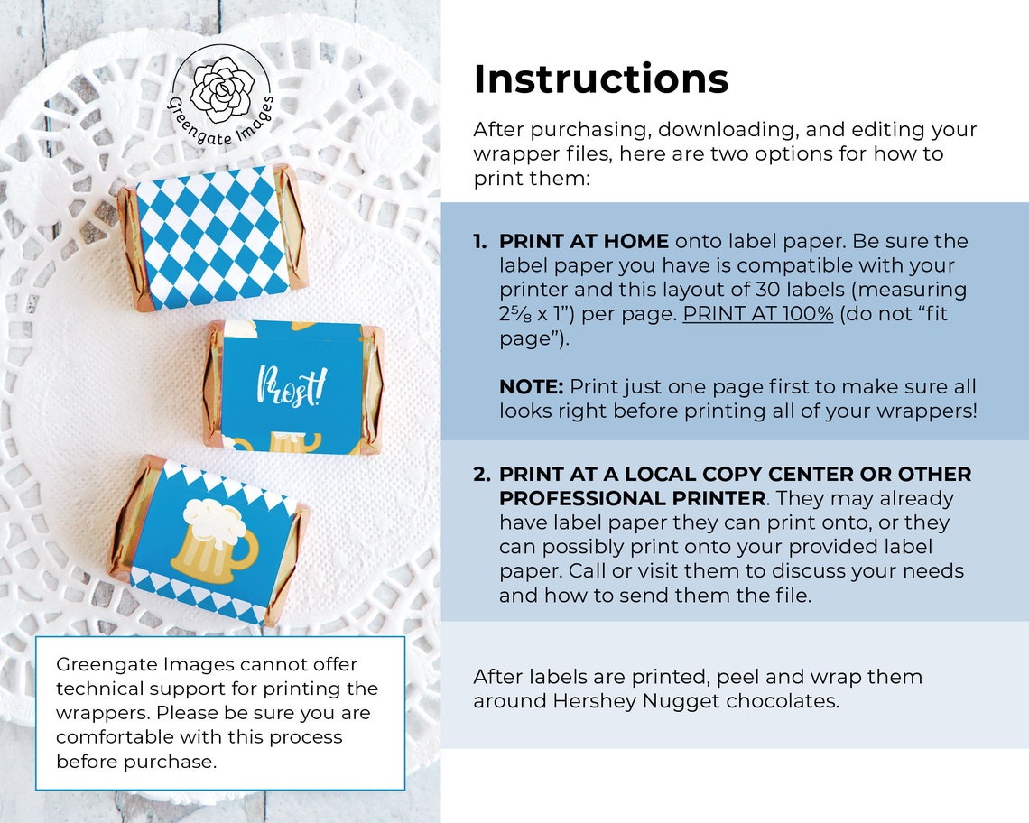 Oktoberfest Nugget Wrappers - Printable/fillable PDF Download for ...