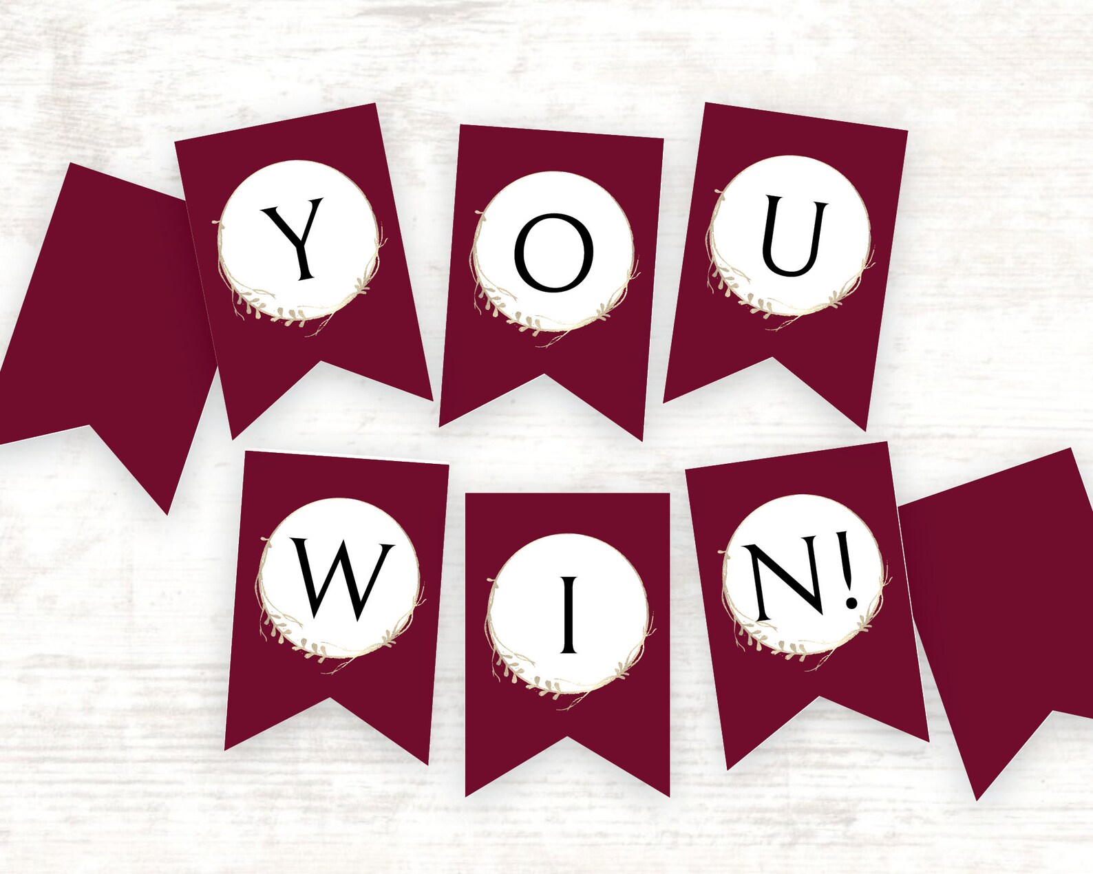 Burgundy Letter Banner - Burgundy and Gold, Printable Bunting, Editable ...