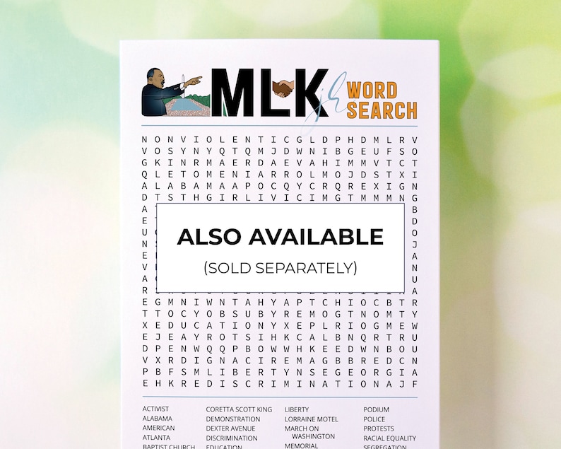 MLK Bingo 50 PRINTABLE Unique Cards. Instant Digital - Etsy