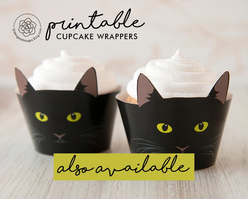 White Cat Cupcake Wrappers PRINTABLE Cupcake Wrappers Pdf - Etsy