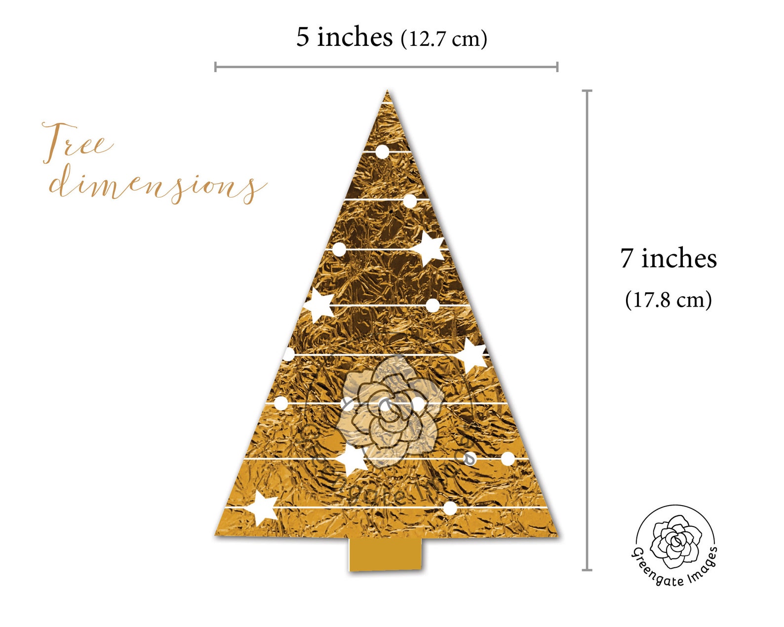 Gold Christmas Tree Garland PRINTABLE Banner Instant - Etsy