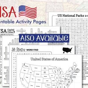 US State Bingo Set - Printable Bingo Game, 50 Cards, Senior Citizen ...