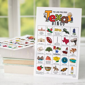 Texas Bingo Cards - 50 PRINTABLE Unique Cards You Download Instantly ...