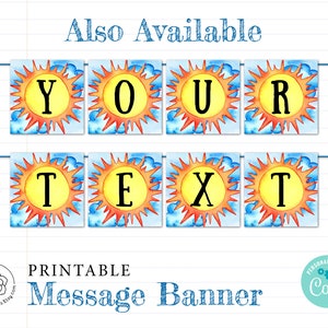 Rainbow Letter Banner - Editable Printable Message Bunting, Swallowtail ...