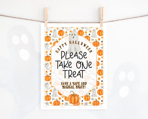 Halloween Candy Sign Template PRINTABLE and Editable Corjl - Etsy