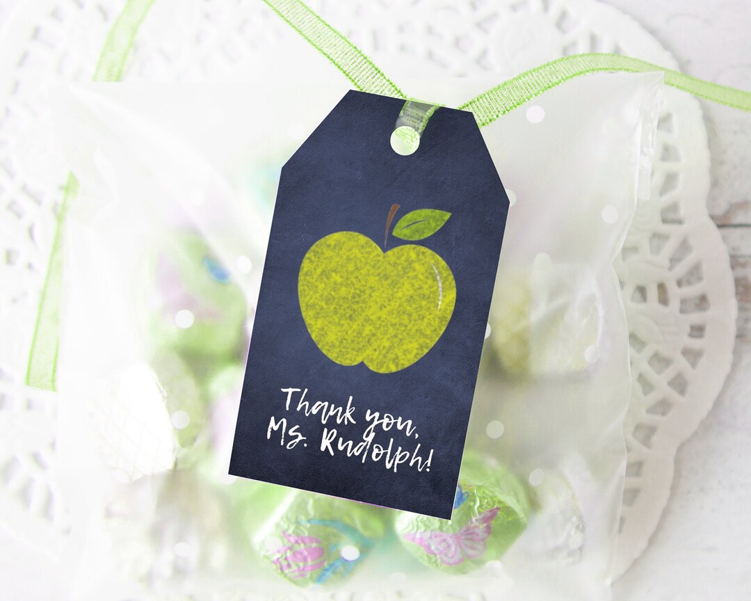 Teacher Gift Tag Printable Gift Tag, Editable Corjl, Favor Bag Tag ...