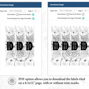 Spiderweb Halloween Water Bottle Label - Printable, Corjl Editable ...