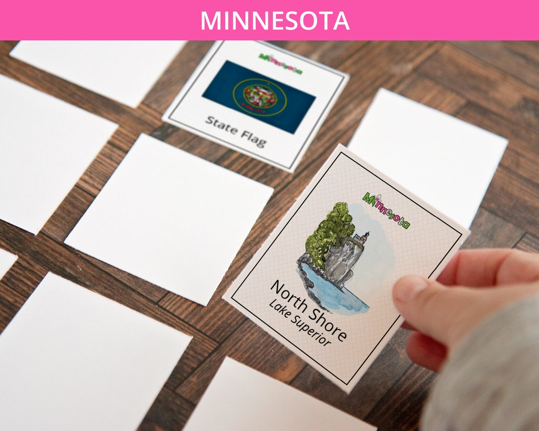 Minnesota Memory Game PRINTABLE Downloadable Activity PDF. Matching ...