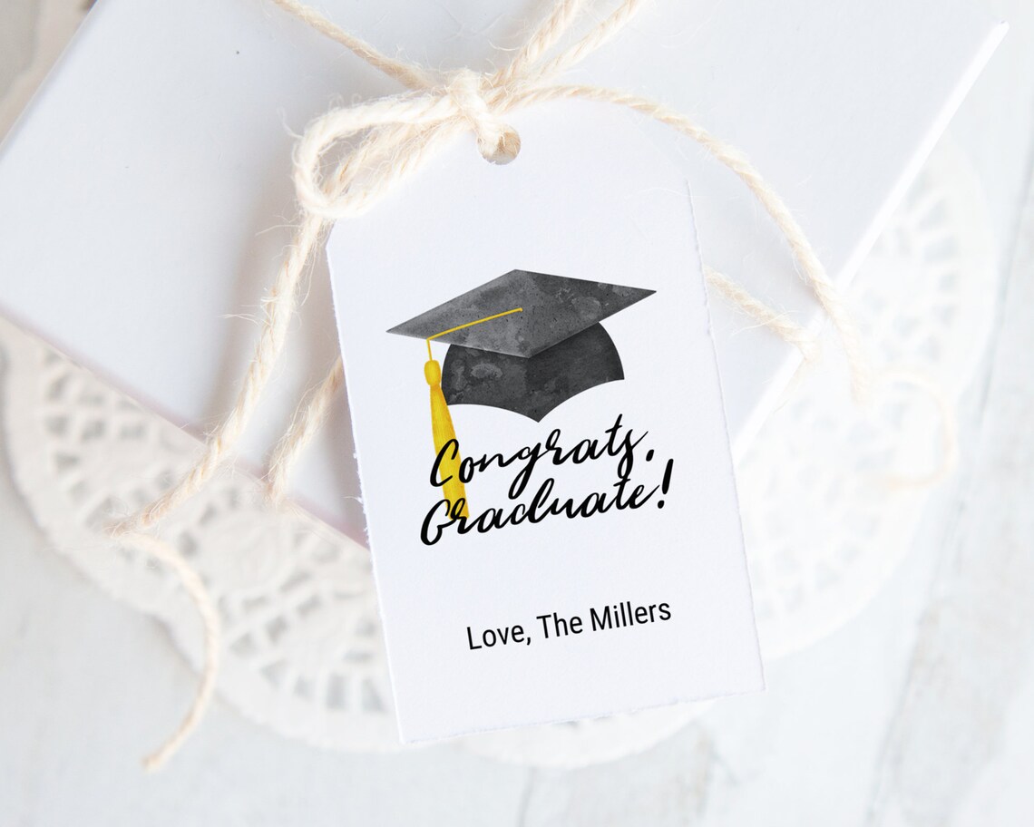 Graduation Gift Tags Printable Gift Tag Editable Corjl - Etsy