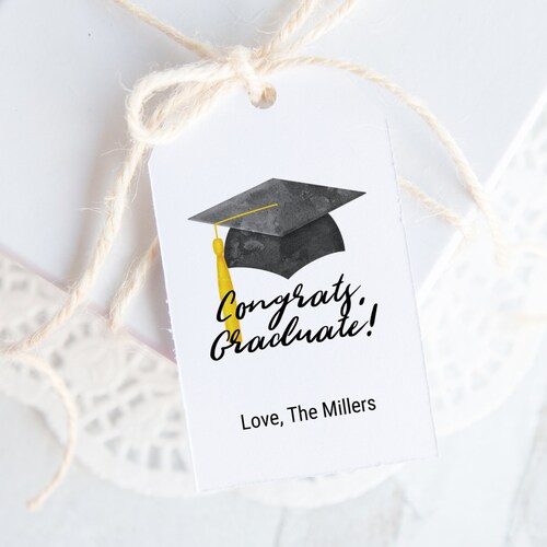 Graduation Gift Tags Printable Gift Tag Editable Corjl - Etsy