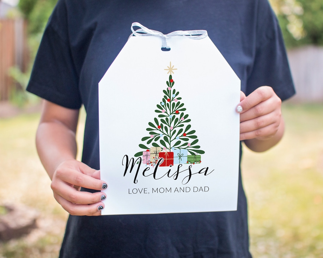 Giant XL Christmas Gift Tag - PRINTABLE Editable Corjl, Extra Large Tag ...