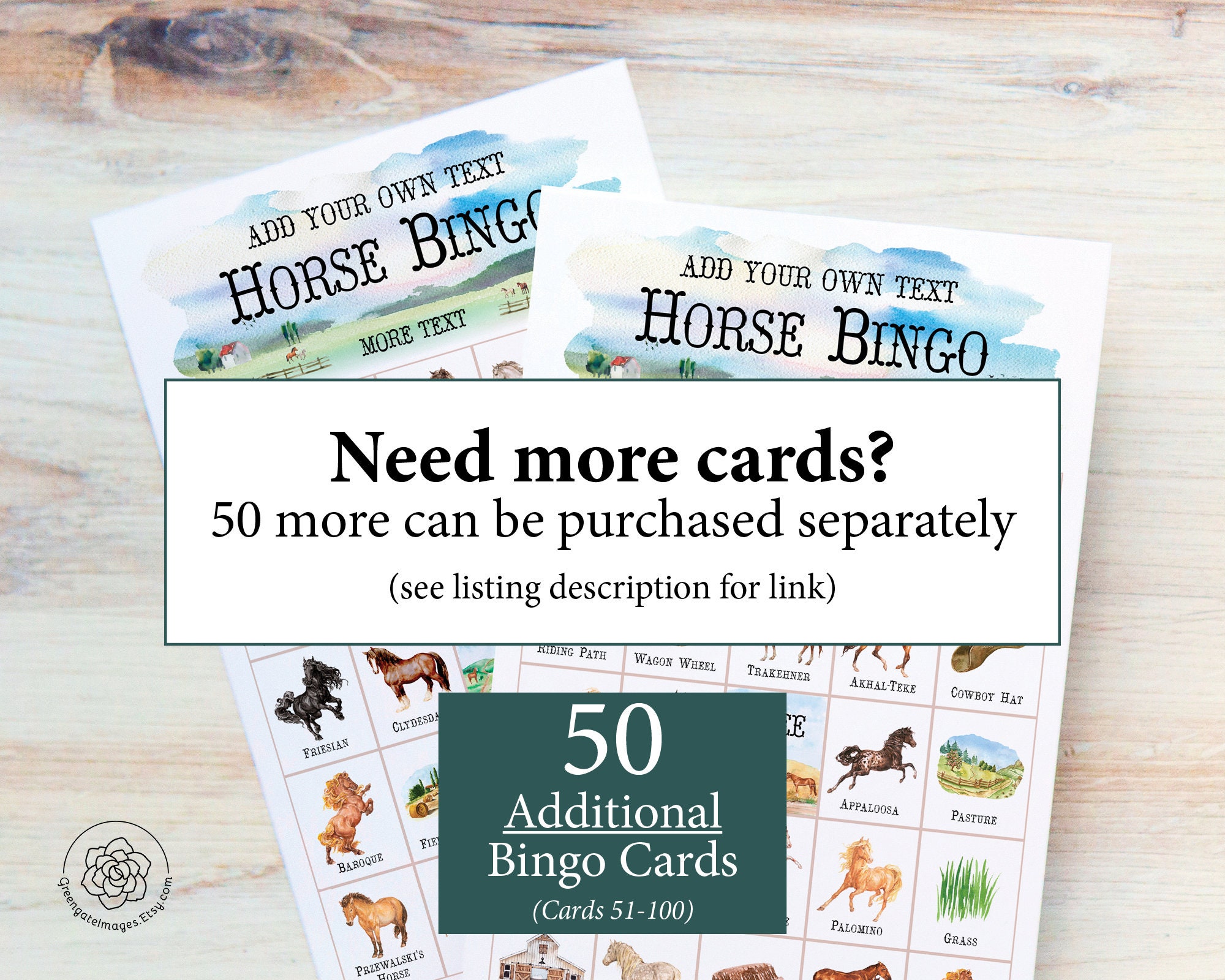 Horse Bingo: 50 Printable Bingo Cards Cowgirl Party Cowboy - Etsy Canada