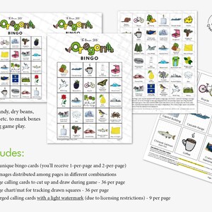 Oregon Bingo Cards: Printable Bingo Cards, 50 Cards Senior Citizen ...