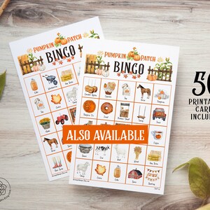 Apple Picking Bingo Cards: PRINTABLE Bingo With Labeled Pictures. 50 ...