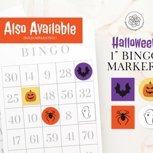 Halloween Bingo Cards: Printable Bingo 50 Cards Party Idea - Etsy