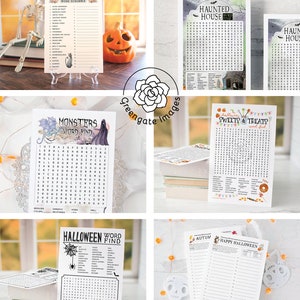 Halloween Word Game Bundle - PRINTABLE Instant Digital Download Pdfs ...
