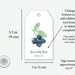Blueberry Gift Tags - Printable Gift Tag, Editable Corjl, Favor Bag Tag ...