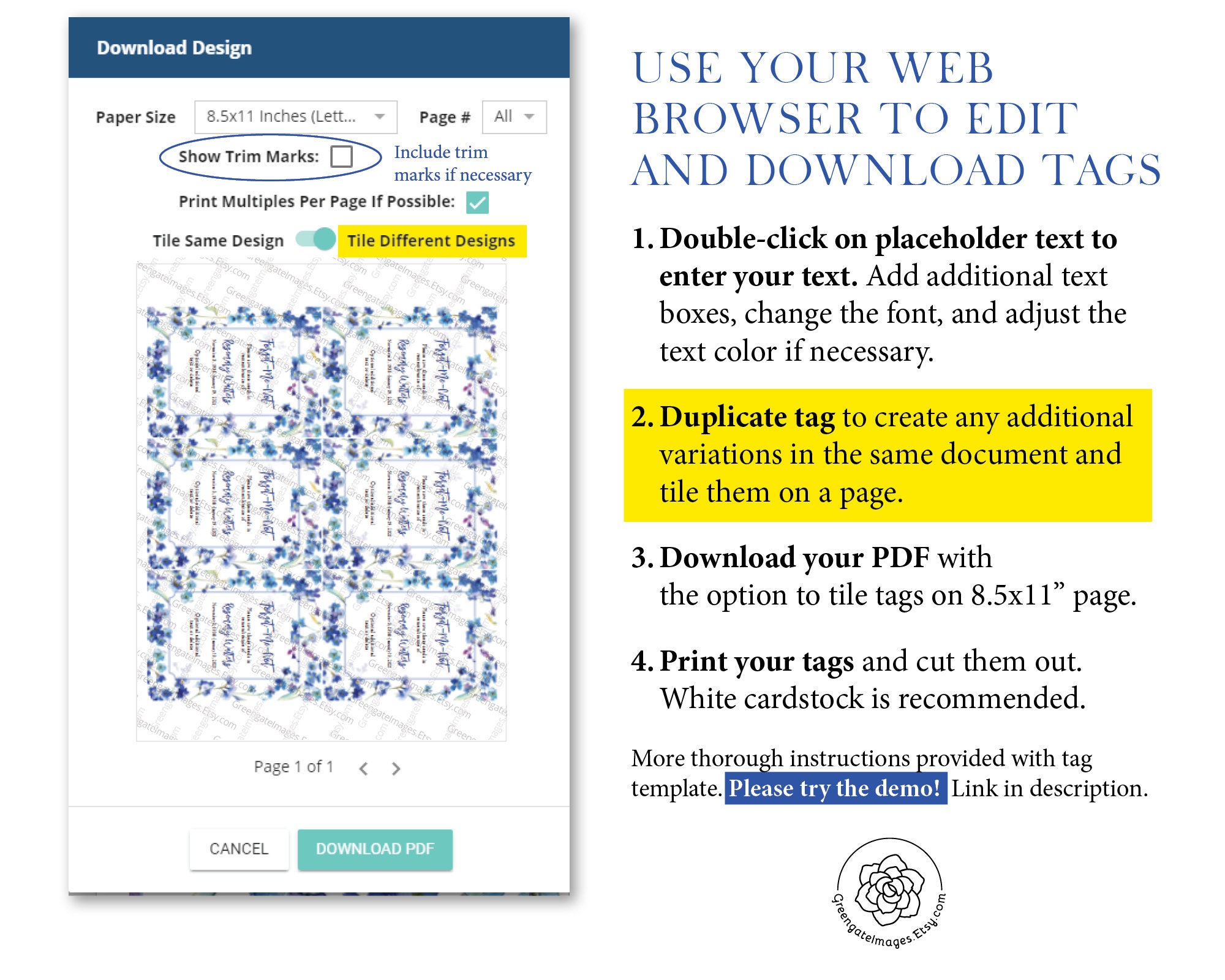 Forget-me-not Seed Packet Tags PRINTABLE 3x4 Tags That - Etsy UK