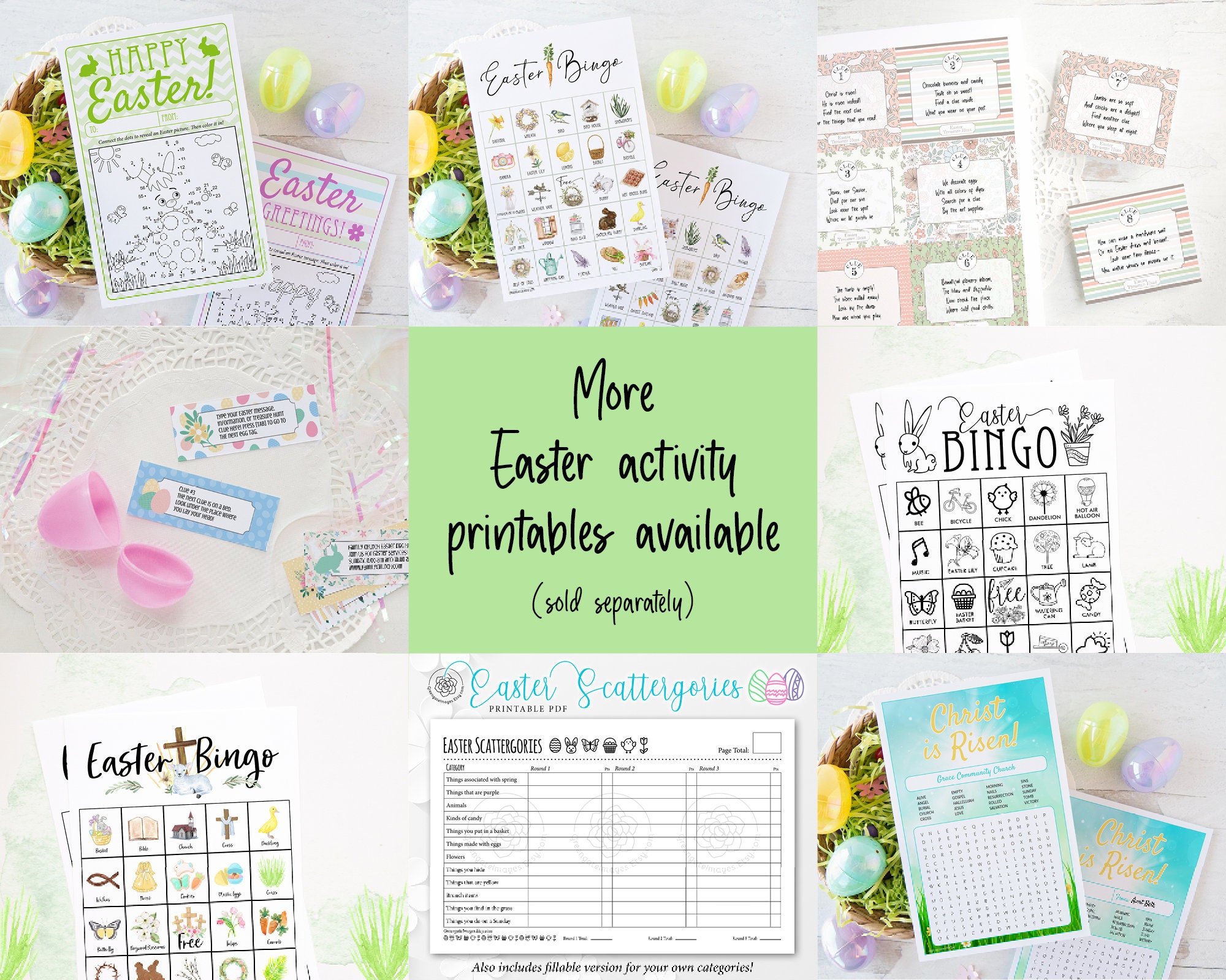 Easter Categories - PRINTABLE Instant Download PDF. Easter Party Game ...