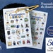 Graduation Bingo - 50 PRINTABLE Unique Cards. Navy Blue and Gold Color ...