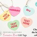Candy Heart Gift Tags - Corjl Editable, Favor Tags, Printable Hang Tags ...
