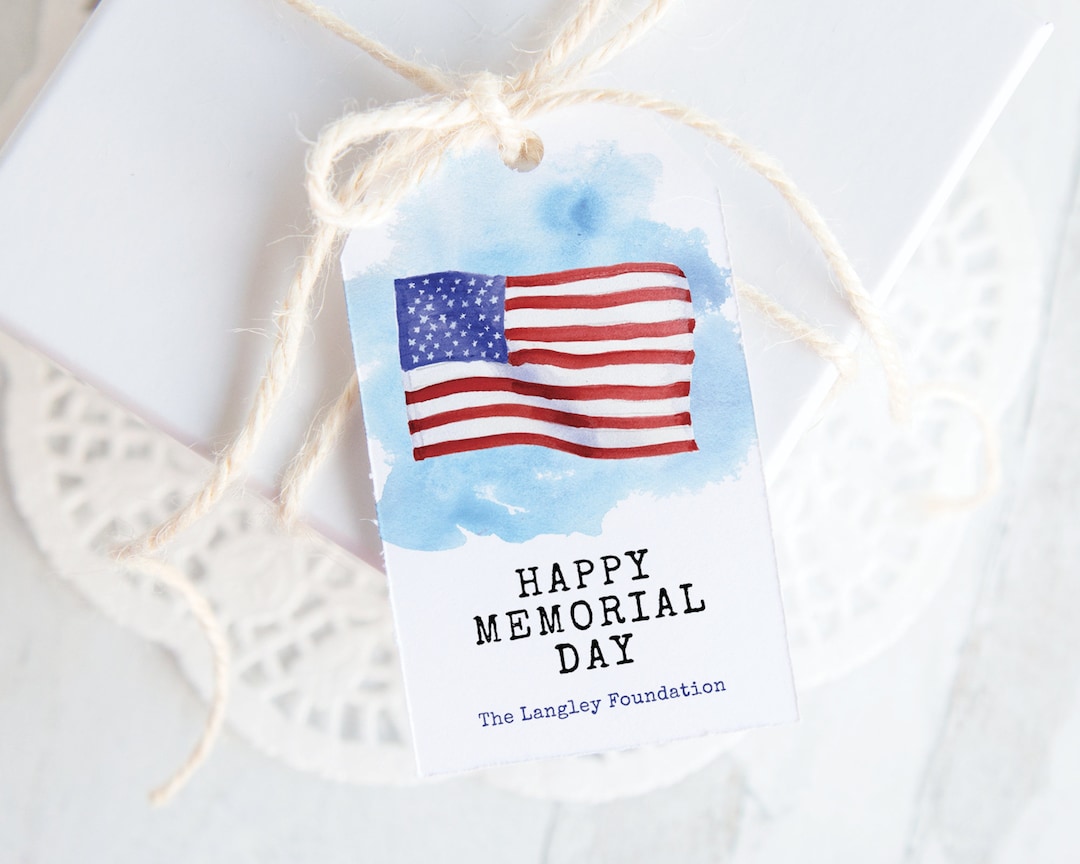 Patriotic/memorial Day Gift Tag - Printable & Corjl Editable ...