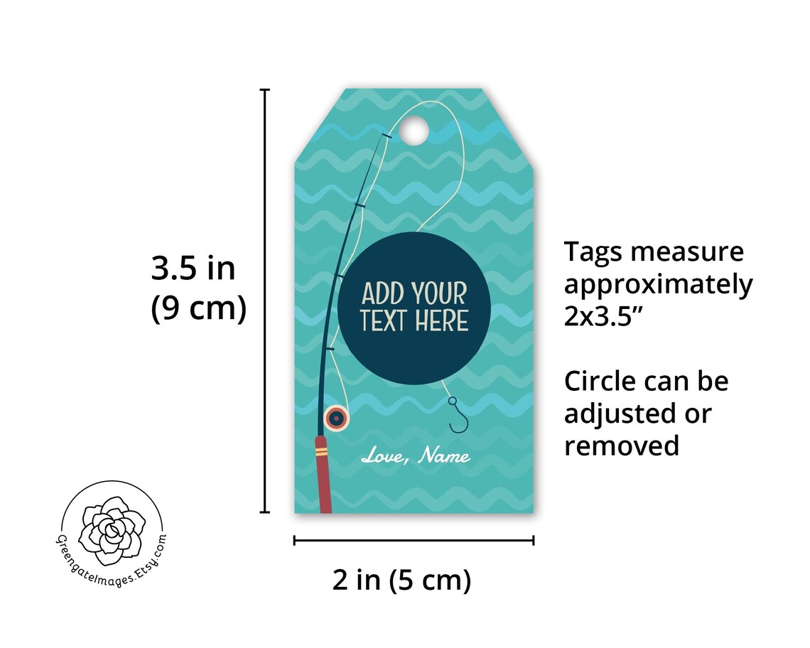 Fishing Gift Tag Father's Day Gift Tags Printable Gift - Etsy