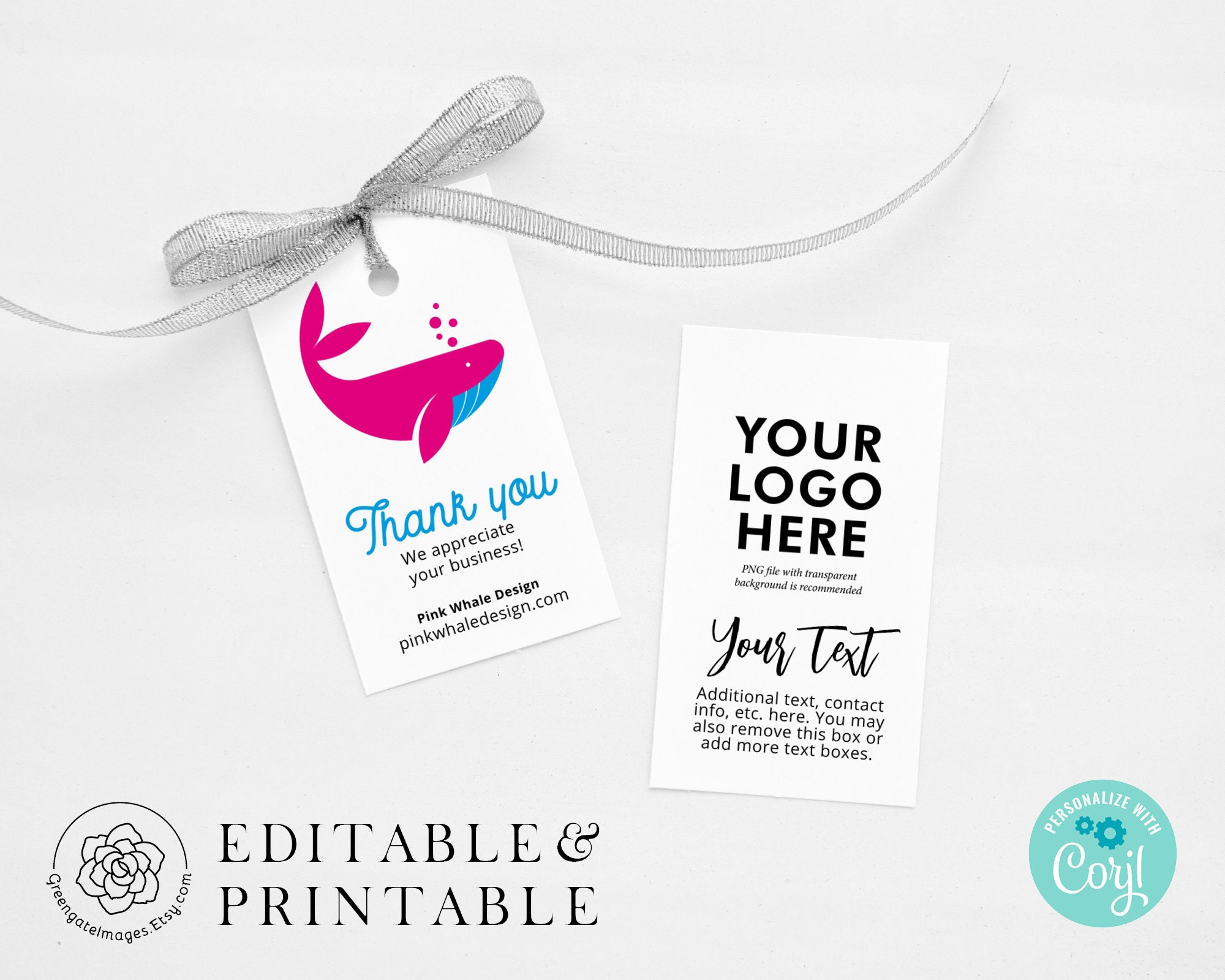 Logo Gift Tags Printable Gift Tags Edit in Corjl Small - Etsy Canada