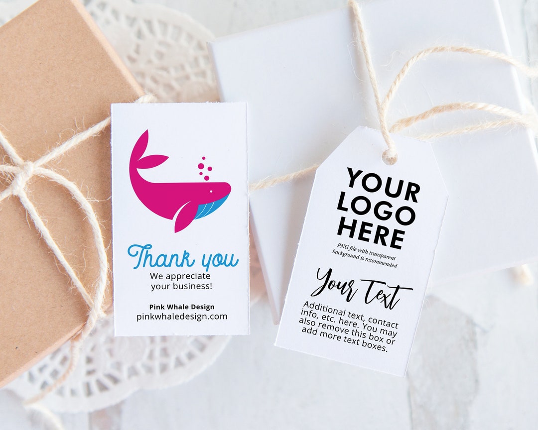 Logo Gift Tags Printable Gift Tags, Edit in Corjl, Small Business ...