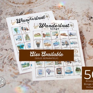 Travel Bingo: PRINTABLE 50 Cards, Bingo Pdf Party Ideas, Senior Citizen ...