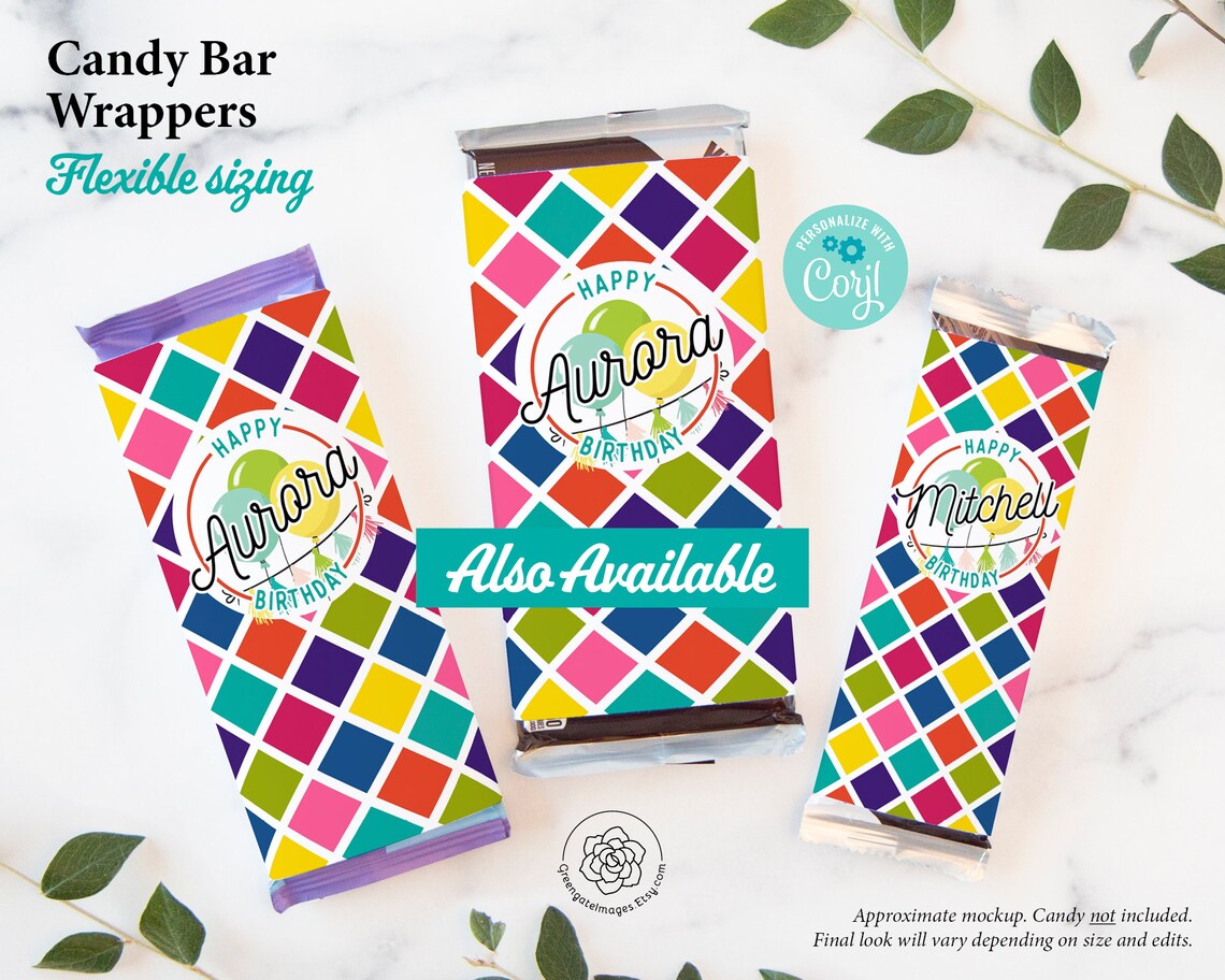 Birthday Candy Bar Wrappers PRINTABLE Instant Download. King | Etsy