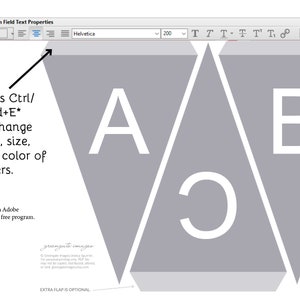 Gray Letter Banner - PRINTABLE, Editable Banner PDF. Instant Digital ...