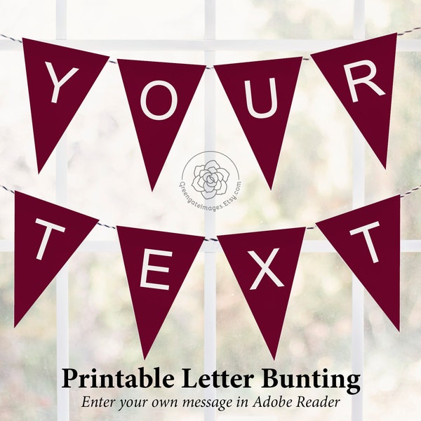 Letter Bunting - Etsy