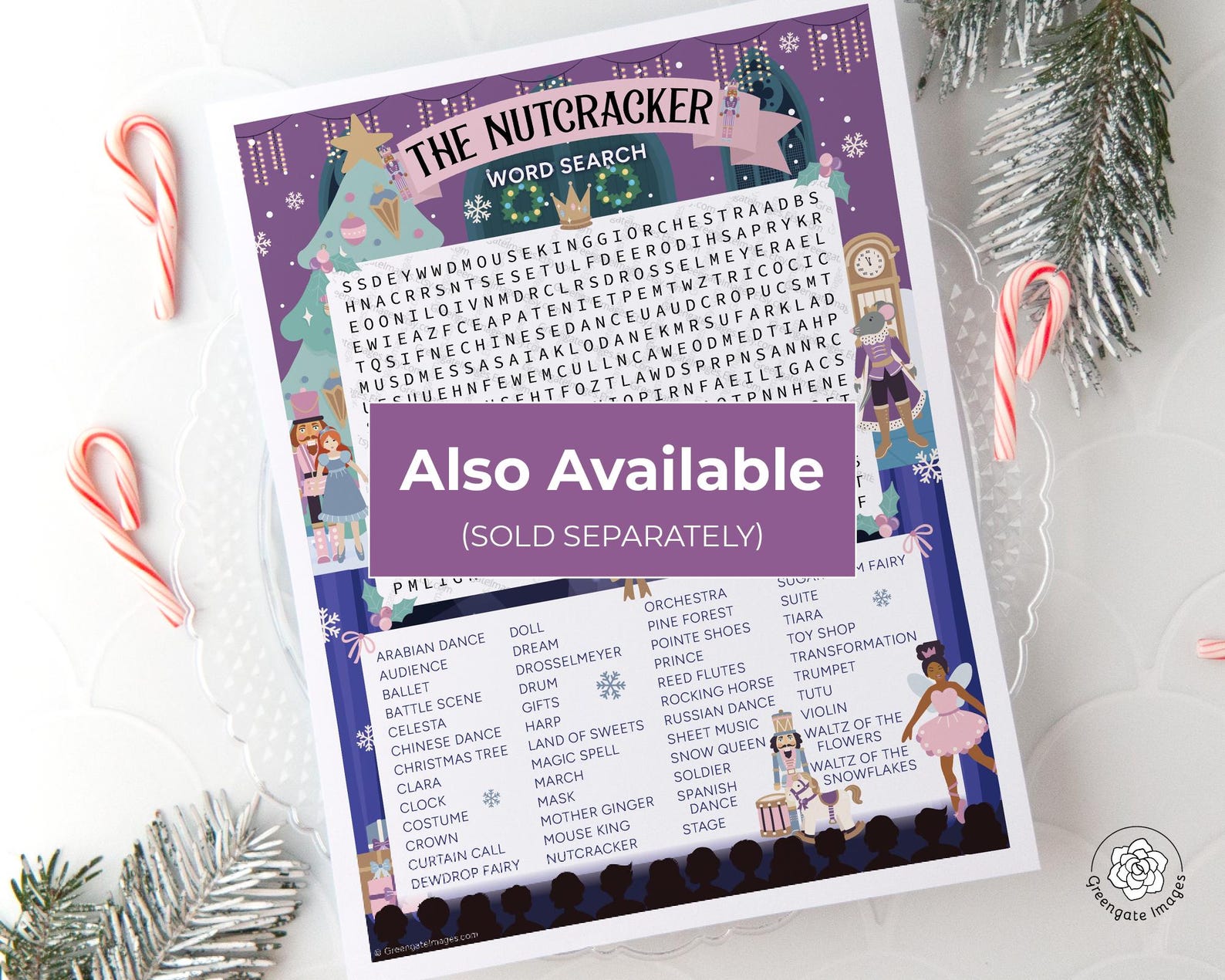 Nutcracker Bingo Cards - 50 PRINTABLE Unique Cards Depicting Elements ...