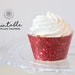PRINTABLE Red Glitter Cupcake Wrappers Glittery Design - Etsy