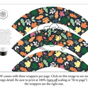Fall Cupcake Wrappers - Printable Cupcake Wrappers, Autumn Cupcakes ...