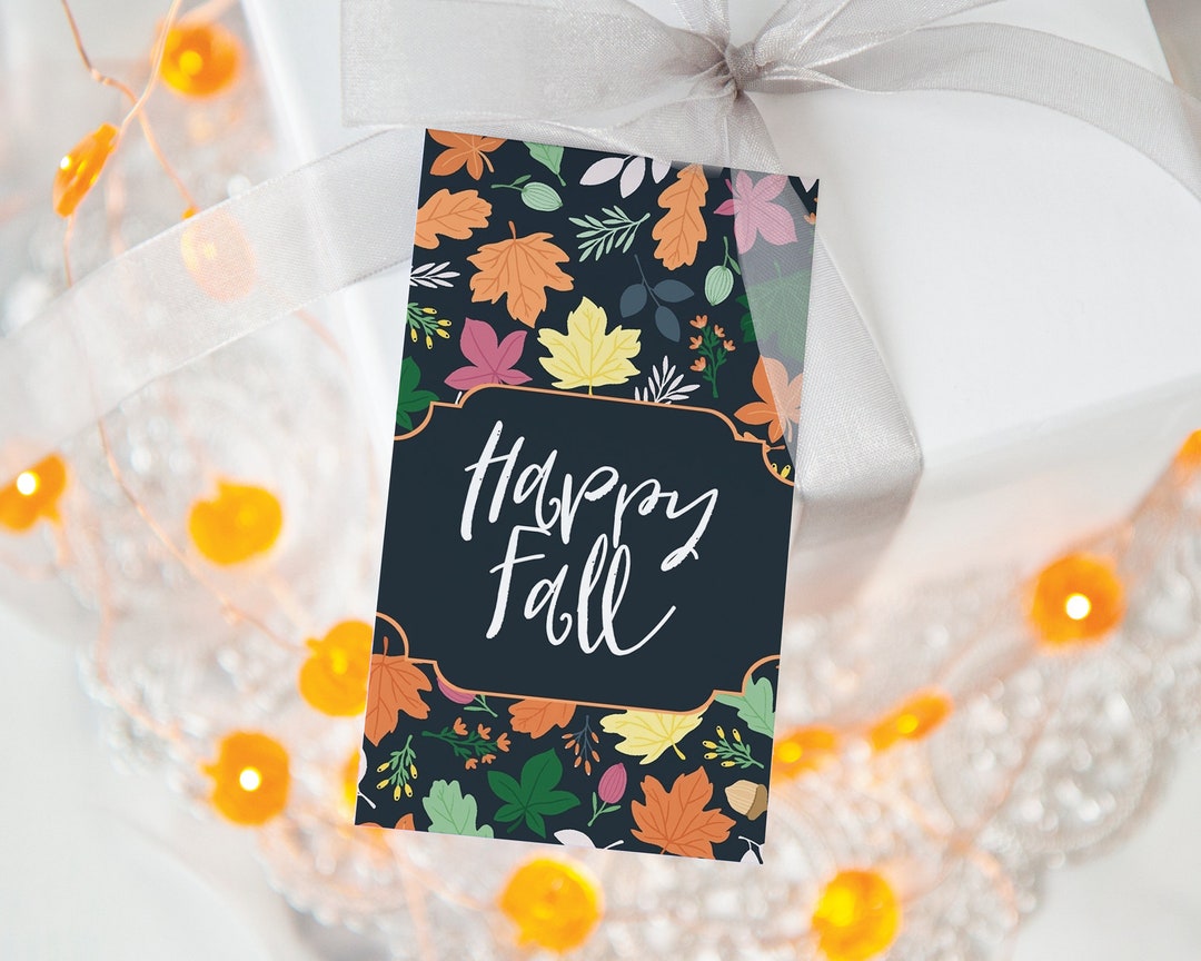 Fall Gift Tag - Printable Gift Tag, Favor Tag, Hang Tag, Edit in Corjl ...