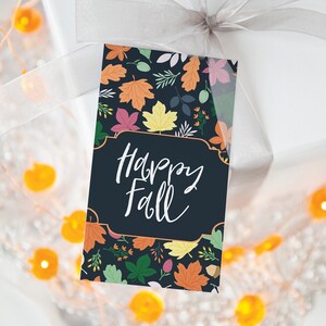 Fall Gift Tag - Printable Gift Tag, Favor Tag, Hang Tag, Edit in Corjl ...
