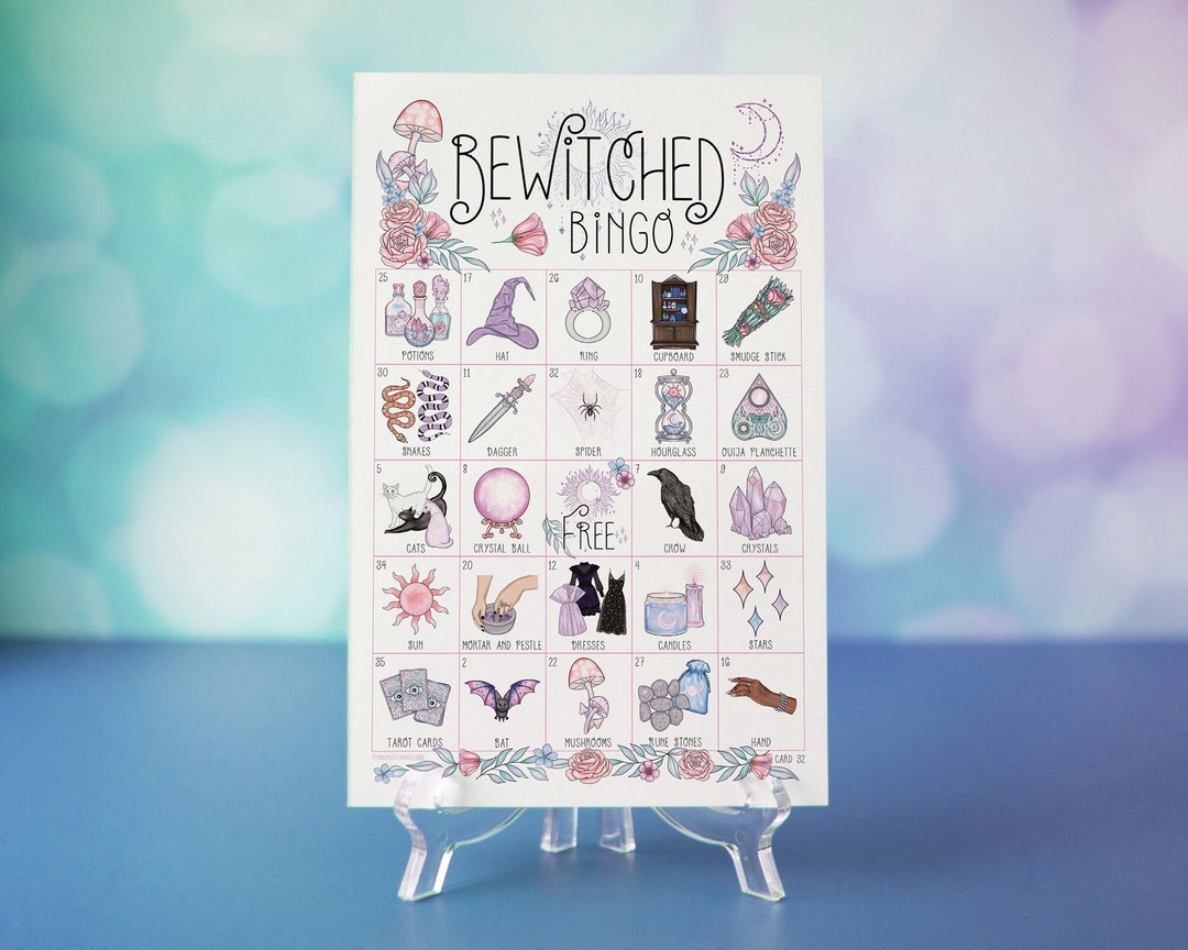 Witch Bingo Game - 50 PRINTABLE Unique Cards. Instant Digital Download ...