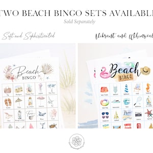 Beach Bingo: PRINTABLE 50 Cards, Bingo Pdf Game, Party Game Ideas, Kids ...