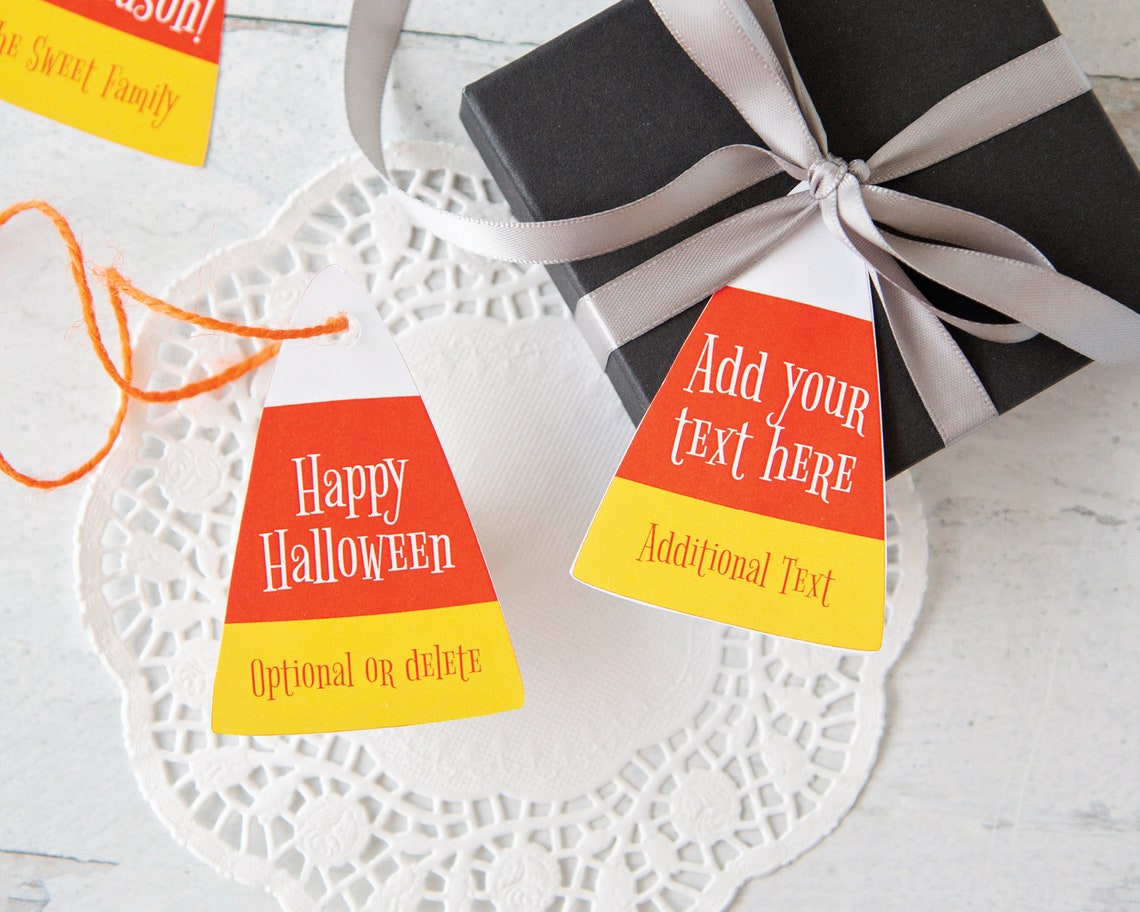 Candy Corn Gift Tags Printable Bag Tags That You Can - Etsy