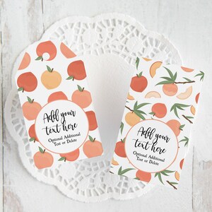 Peach Gift/favor Tags Template - PRINTABLE Digital Download. Favor Bag ...