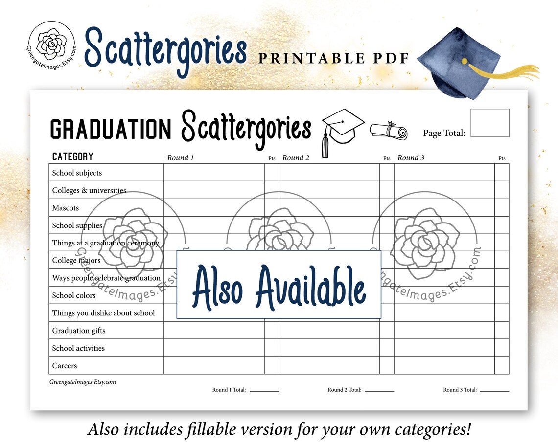 Graduation Bingo Cards: Printable Bingo Cards Black and - Etsy
