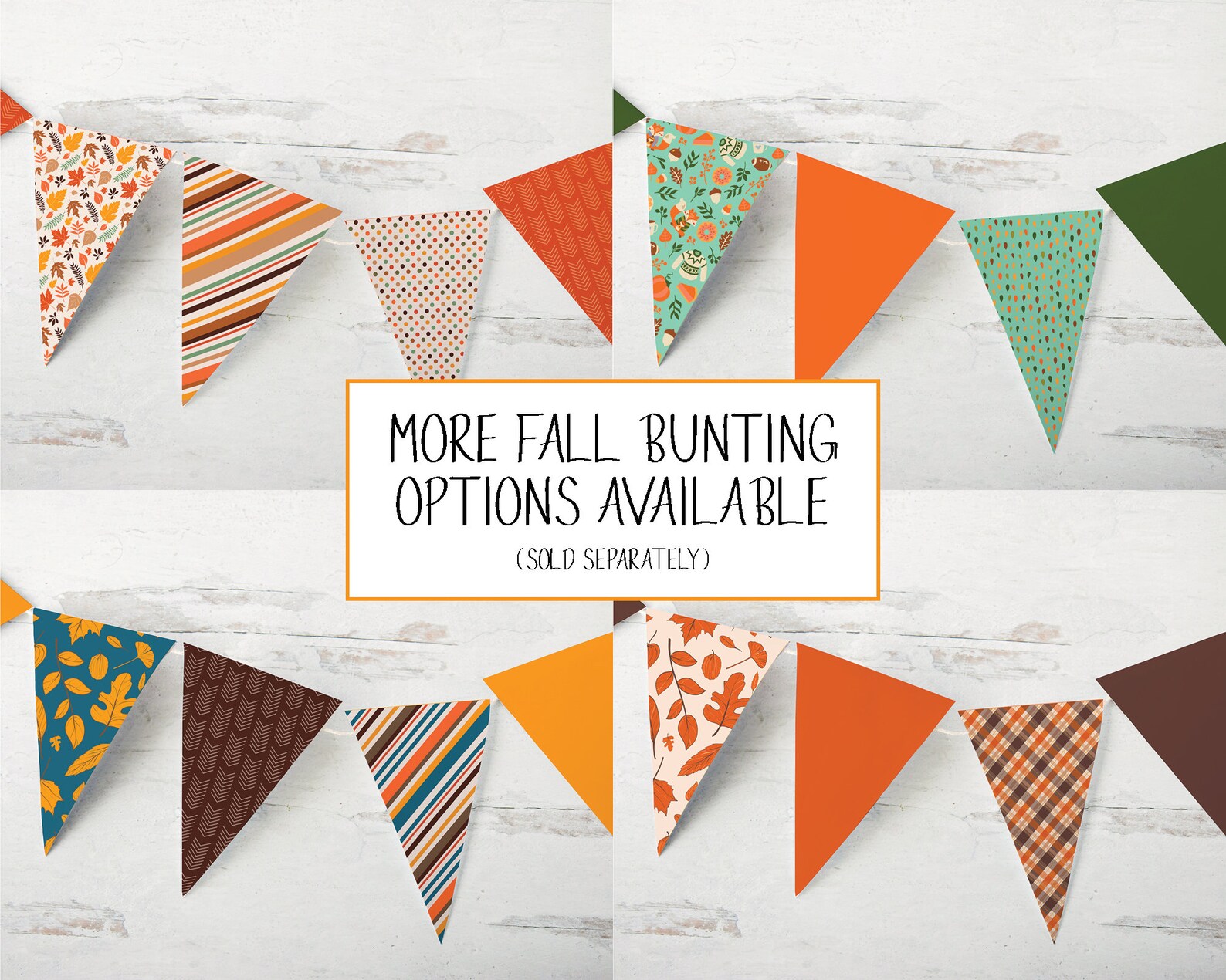 Fall Bunting PRINTABLE Instant Download PDF. - Etsy