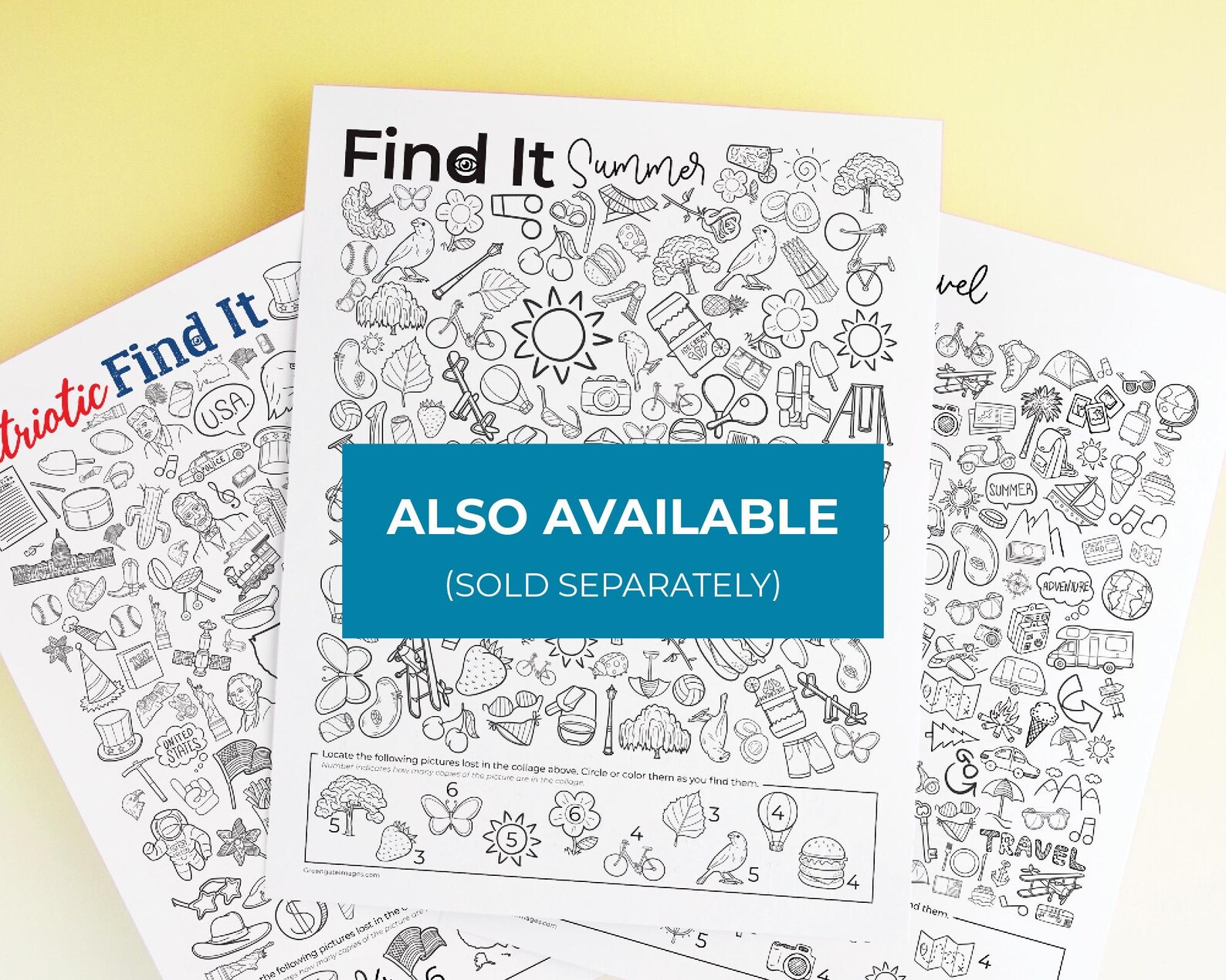 Outdoor Adventure I Spy Bundle - PRINTABLE - Answer Key Included! Three ...