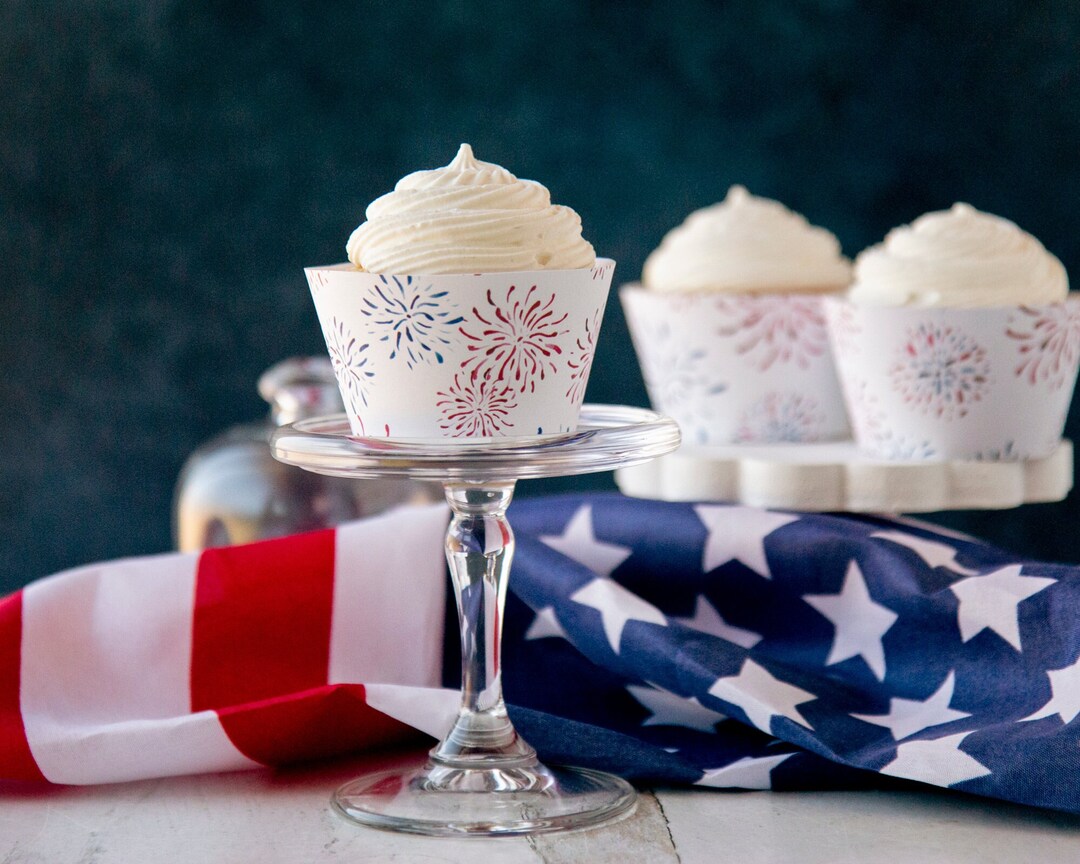 Fireworks Cupcake Wrappers - PRINTABLE, 4th of July Party Decorations ...